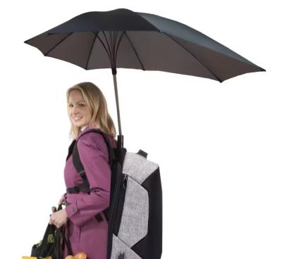 China Black High Durability Hiking Backpack Umbrella Ultralight Backpacking Umbrellas for sale