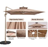 China Outdoor Commercial Patio Umbrellas With 3M*3M Dia Umbrella Radii 10Lbs Weight for sale