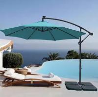 China Waterproof Large Cantilever Umbrella Large Garden Umbrella Beige Color CE FCC Certified for sale