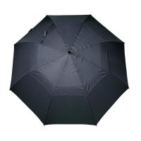 China Folded Windproof Double Canopy Umbrella Auto Open Golf Style Umbrella for sale