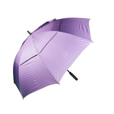China 1.5 Lbs Weight Strong Golf Umbrella Purple Color Portable With Plastic Top Tips for sale