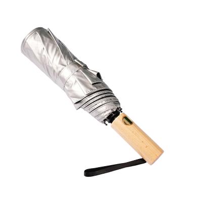 China Portable Strong Folding Umbrella Waterproof Design With Black Big Pole for sale