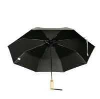China Portable Strong Folding Umbrella Waterproof Design With Black Big Pole for sale