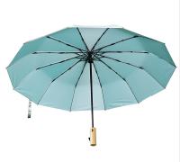 China Silver Folding Umbrella Windproof Waterproof With Non Slip Grip for sale
