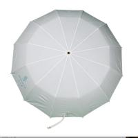 China Polyester Material 3 Fold Umbrella White Small Foldable Umbrella for sale