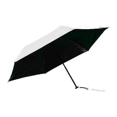 China Customized Logo Folding Sun Umbrella 32cm Length Compact With Pongee 190T Fabric for sale