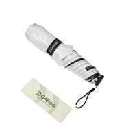 China Customized Logo Folding Sun Umbrella 32cm Length Compact With Pongee 190T Fabric for sale