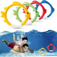 China Outdoor Sport Summer Toys Swimming Fish Ring Diving Rings Water Toys Rings Children Underwater Sports Play Set Kids Diving Toys for sale