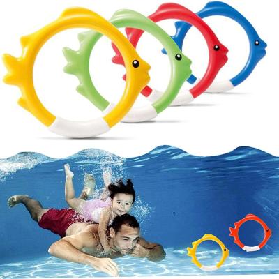 China Outdoor Sport Summer Toys Swimming Fish Ring Diving Rings Water Toys Rings Children Underwater Sports Play Set Kids Diving Toys for sale