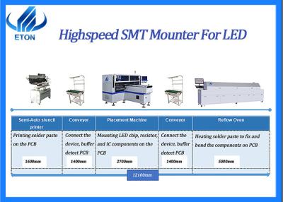 China LED mounting machine HT-F7S 180K for LED Tube/strip pick and place machine in LED production line for sale