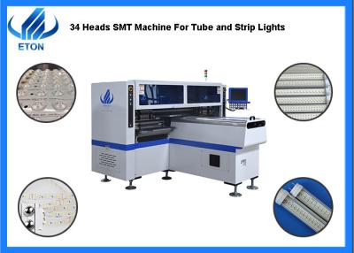 China LED Tube / Strip Lights SMT Mounter Dual Arm High Speed 34 Heads Pick Place Machine for sale