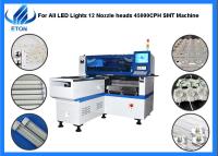 China 45000CPH SMT Pick And Place Machine 12 Nozzle Heads 28 Feeder Stations For LED Lights for sale