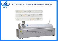 China 10 heating zones Lead-free solder  50-700mm  PCB width Reflow oven machine for sale