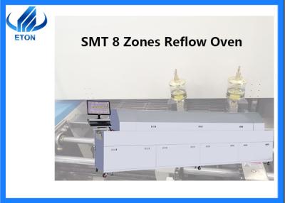 China ET-R8 SMT Reflow Oven 8-Zone Heating/1 Cooling, 0-1500mm/min Conveyor Speed for sale