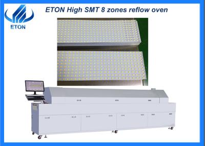 China Low Noise 8 Zones Heating Sufficient Hot Air Flow SMT Reflow Oven for sale