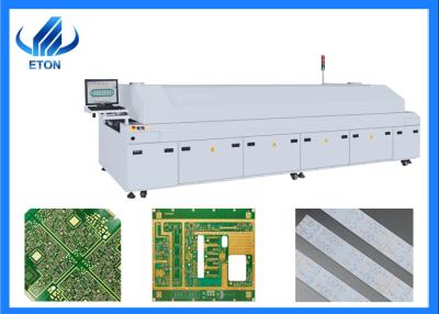 China Large 6 Zone Hot Air Double Rail Solder Reflow Oven Durable With PC Control for sale