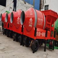 China 400V Self Mixing Concrete Truck Mobile Self Loading Concrete Mixer With Pump for sale