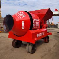 China Efficient Red Small Mobile Concrete Mixer 500L Small Portable Concrete Mixers for sale