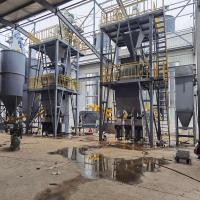China 5kW Dry Mortar Production Line 50-120T Cement Silo Tile Adhesive Wall Putty Mixer for sale