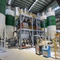 China 5kW Dry Mortar Production Line 50-120T Cement Silo Tile Adhesive Wall Putty Mixer for sale