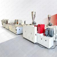 China Conical Twin Screw PVC Profile Extrusion Machine with Adjustable Molds and High Production Capacity for sale