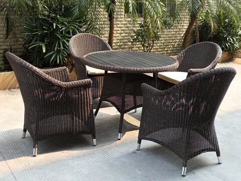 Commercial Restaurant Dining Set KRDS603 Round Dining Furniture Set Outside Furniture