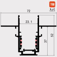China Adjustable LED Linear Track Light Rail Magnetic For Kitchen Bedroom OEM ODM for sale