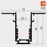 China Modern Magnetic Track Lighting System 48 Volts Trimless For Home Office for sale