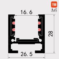 China 4 Wire Magnetic Track Lighting System Aluminium Surface Recessed For Led Light for sale