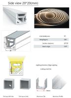 China Flexible Rubber Silicone Tubing For LED Lights Strips 20×20mm for sale