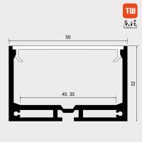 China Alloy Extrusion Recessed LED Aluminum Profile For Linear Strips Light Bar for sale