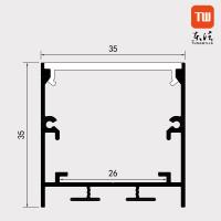 China OEM 35mm Aluminum Profile For LED Light with Bending Decoiling Service for sale