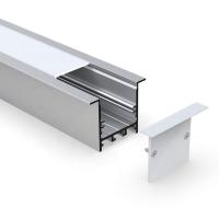 China Anodized Suspended LED Profile , Profile Light LED Strip Silver Surface 50 X 35mm for sale