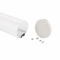 China 180 Degree Aluminum Suspended LED Profile Anodized Painting Round Shape for sale