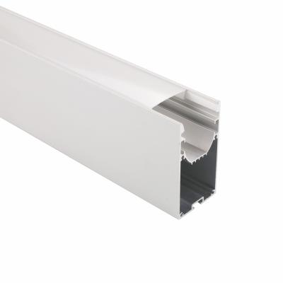 China Suspended Aluminium LED Strip Light Profile 40×75mm For Living Room for sale