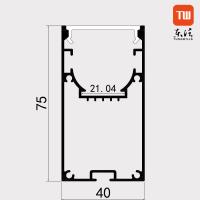 China Suspended Aluminium LED Strip Light Profile 40×75mm For Living Room for sale