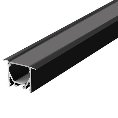 China Recessed Aluminium LED Strip Profile 25×25MM for Cupboard Office for sale