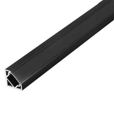 China Black Corner LED Strip Channel , LED Strip Corner Profile OEM ODM for sale