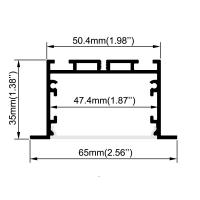 China 50x35mm LED Drywall Channel , Silver Aluminium Profile For LED Lighting Strip for sale