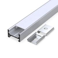 China Silver LED Strip Aluminium Extrusions For LED Lighting Alloy 6063 Material for sale