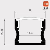 China Extrusion Surface Mounted LED Profile Plastic Aluminum 6063 T5 Material for sale