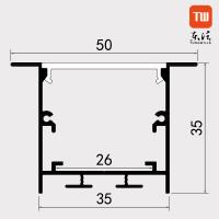 China Industrial Waterproof Recessed LED Profiles 6063 Aluminum Alloy Material for sale