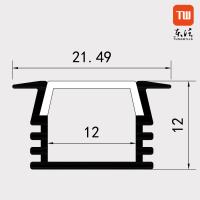 China Recessed Aluminium Housing For Led Strip Lights Anodized ODM for sale