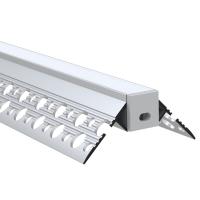 China Silver Color Plaster In LED Profile , Aluminum LED Extrusion Profiles For Wardrobe for sale