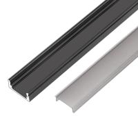 China Thin Black LED Strip Profile , Cinema LED Aluminum Channel With Cover OEM for sale