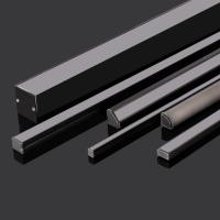 China Thin Black LED Strip Profile , Cinema LED Aluminum Channel With Cover OEM for sale