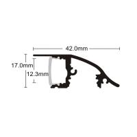 China Extruded Aluminum Black LED Strip Light Channel Surface Mounting OEM ODM for sale