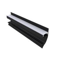 China Extruded Aluminum Black LED Strip Light Channel Surface Mounting OEM ODM for sale