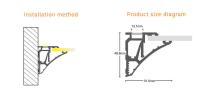 China Surface Mounted Plasterboard LED Profile , Silver Extruded Aluminum LED Channel for sale