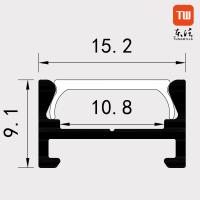 China Silver LED Strip Aluminium Extrusions For LED Lighting Alloy 6063 Material for sale